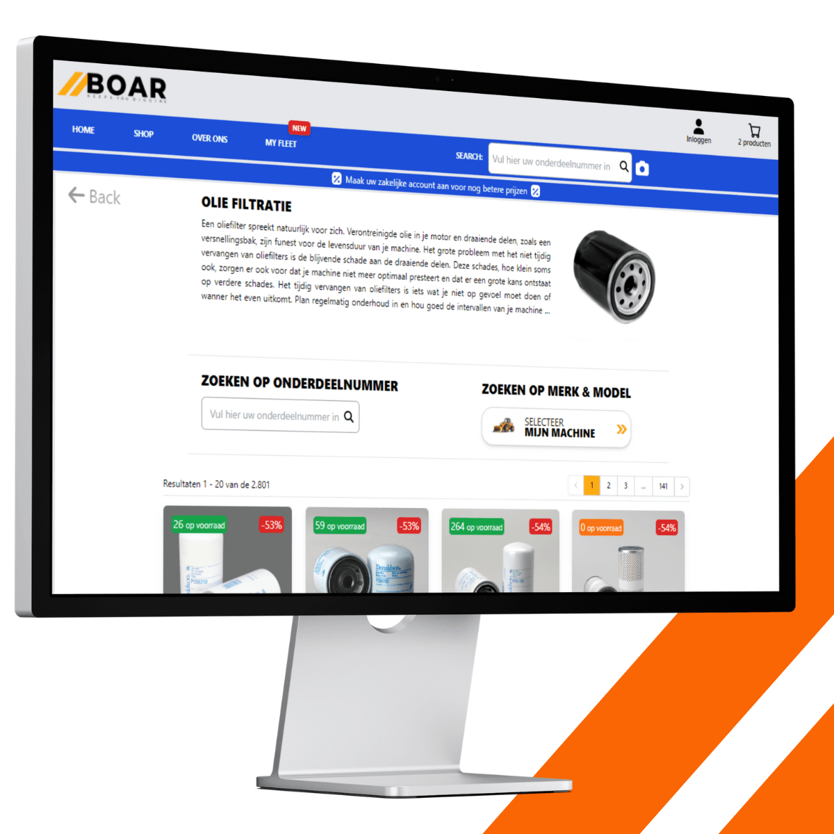 onderdelen in een oliefilter | Boar